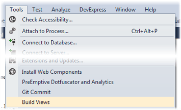 Build Views command for Visual Studio – Duncan Smart's Blog